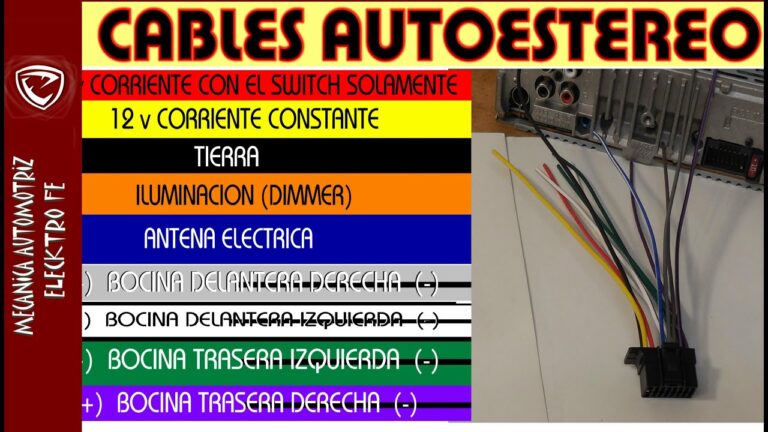 Diagrama codigo de colores estereo chevrolet 】 - El mundo del motor